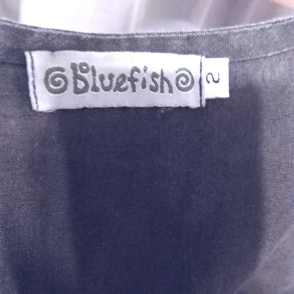 Blue Fish | Tops | Blue Fish Linen Tunic Hand Painted Lagenlook | Poshmark